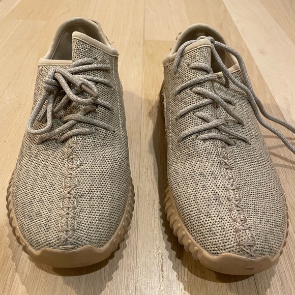 adidas | Shoes | Adidas Tan Sneakers With Knit Fabric And Lowtop Design ...